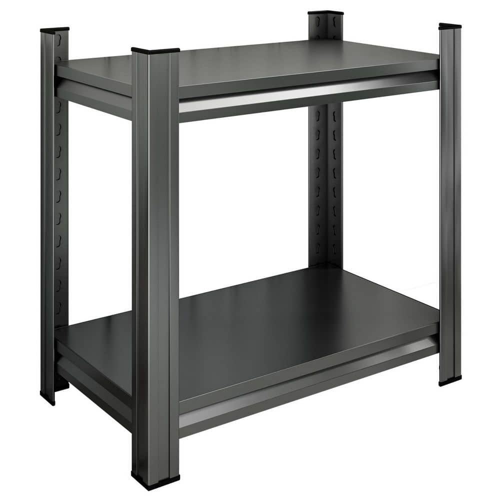 Otryad 2-Tier Metal Storage Rack with Adjustable Divider Shelf, Office ...