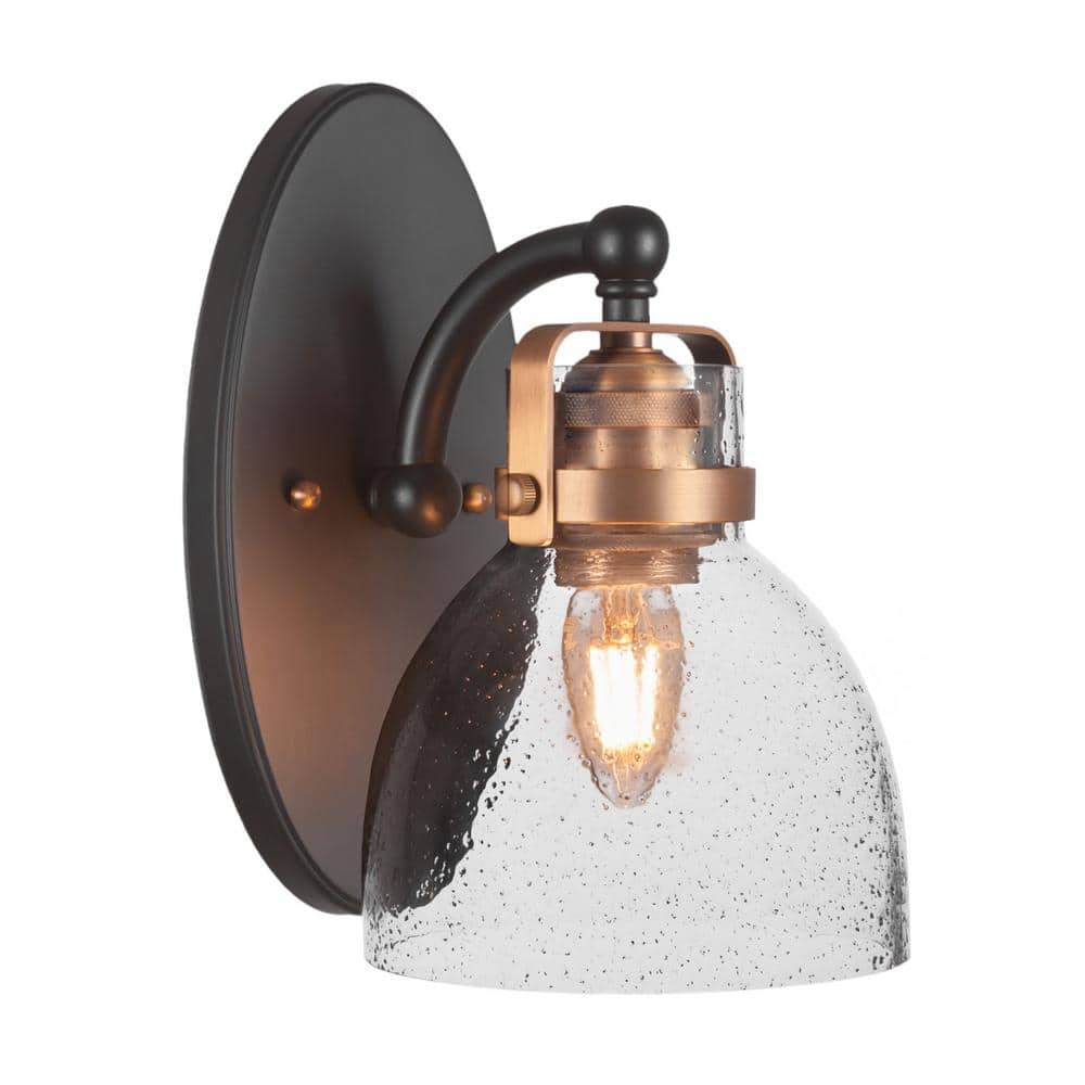 Decatur 1-Light Matte Black and Brass Wall Sconce 1R931MBBR4119 - The ...