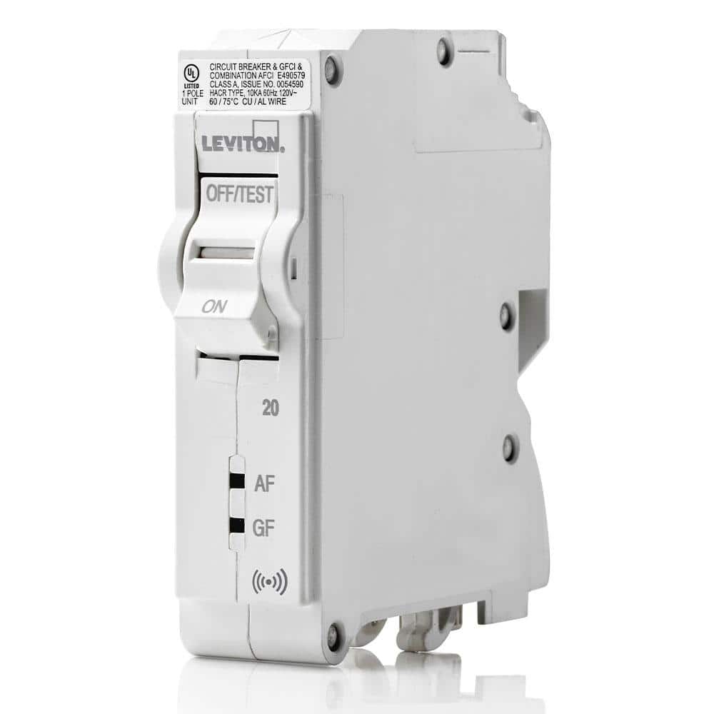 Leviton Smart Branch Circuit Breaker, AFCI/GFCI 1-Pole 20 Amp 120-Volt ...