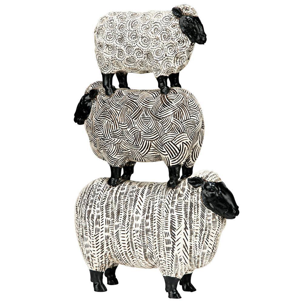 Design Toscano Stacked Sheep Spirit Rectangle Animal Statue QL1502 ...