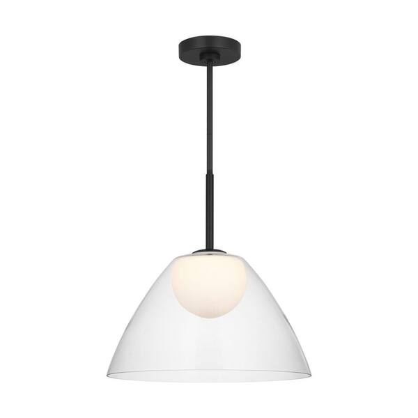 Generation Lighting Suma 16 in. W x 16.375 in. H 1-Light Midnight Black ...