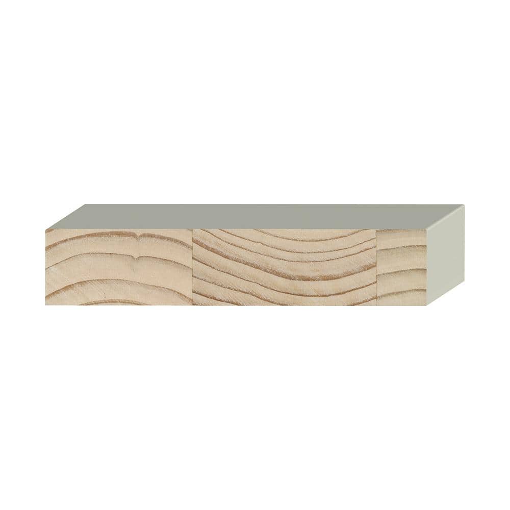 2 in. x 8 in. x 16 ft. S1S2E Pressure-Treated Primed Pine Lumber Board ...