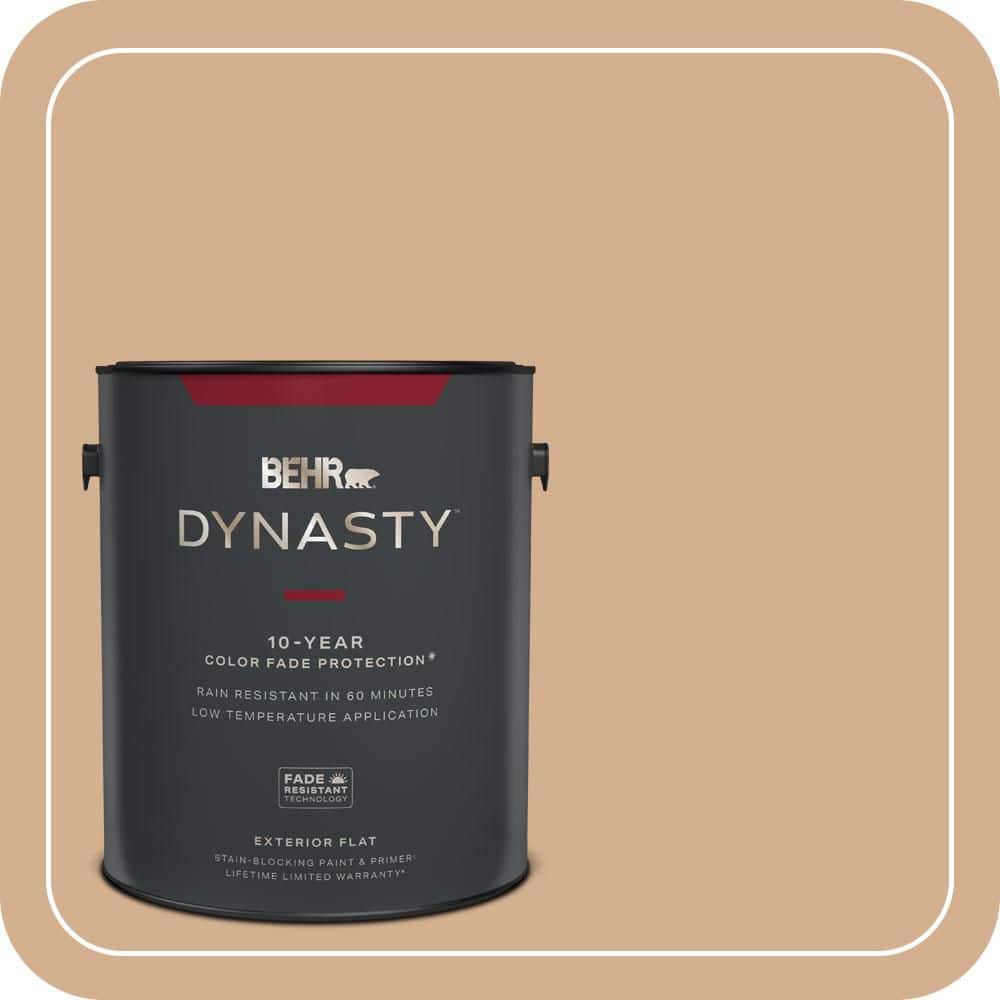 BEHR DYNASTY 1 gal. #MQ2-04 Butterscotch Amber Flat Exterior Stain ...