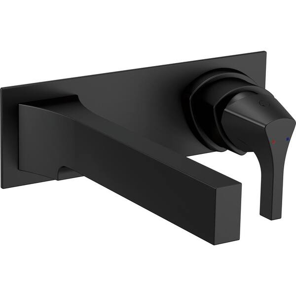 Delta Zura Single-Handle Wall Mount Bathroom Faucet Trim Kit in Matte ...
