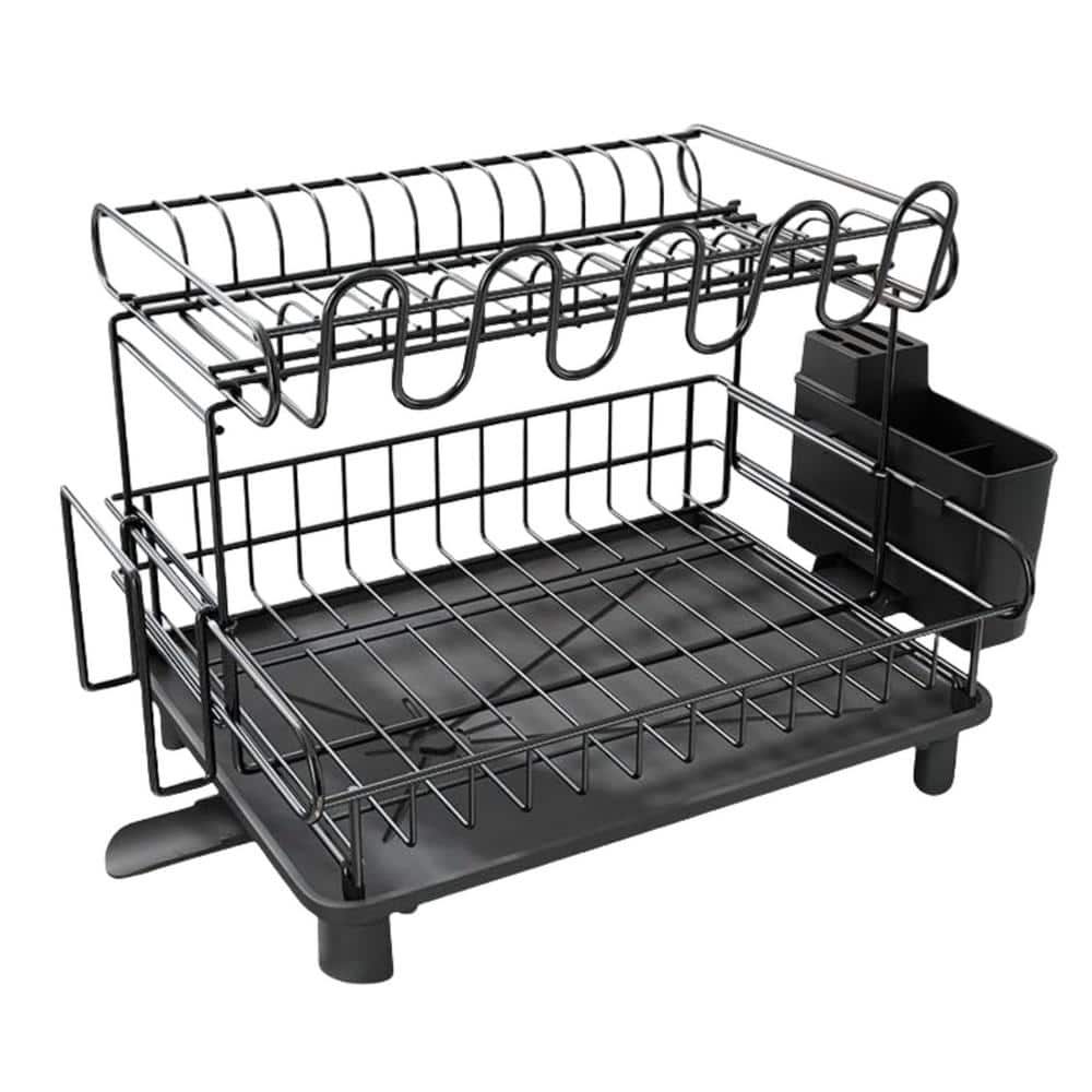 Numhew 2-Tier Large Dish Drying Rack, Stainless Steel Dish Rack with ...
