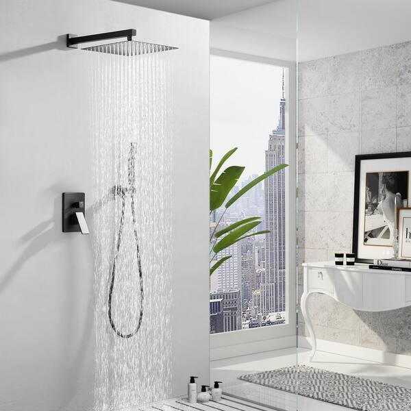 Waterfall Showerhead Waterfall Wall Mount Faucet Set Single Handle 2 ...