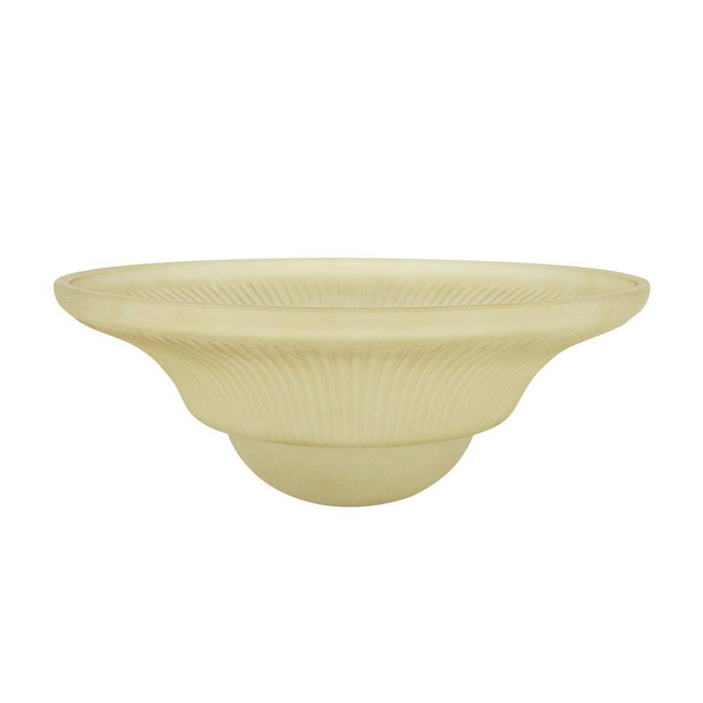 6-1/2 in. H x 16 in. Dia/Amber Glass Shade For Torchiere Lamp, Swag ...