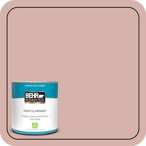 BEHR PREMIUM PLUS 1 qt. #S170-3 Castilian Pink Satin Enamel Exterior ...