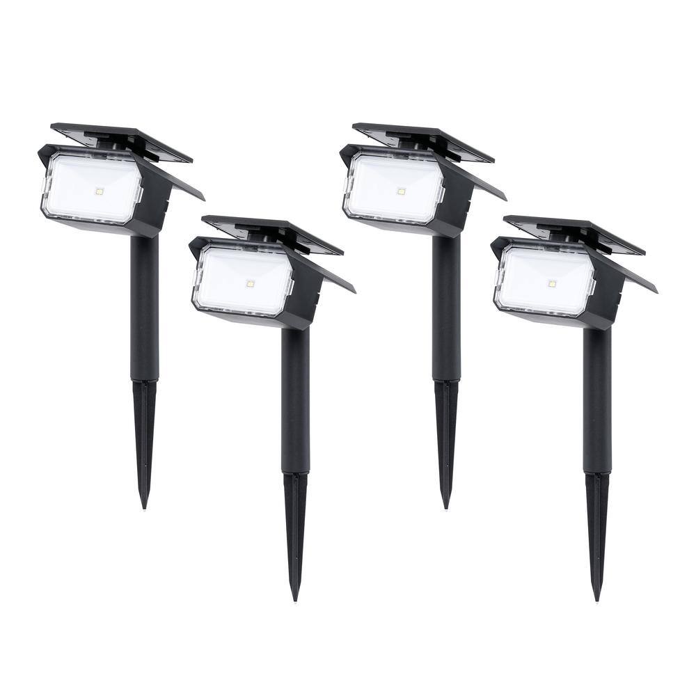 Westinghouse 10 Lumens Black Solar LED Outdoor Spotlight with On/Off ...