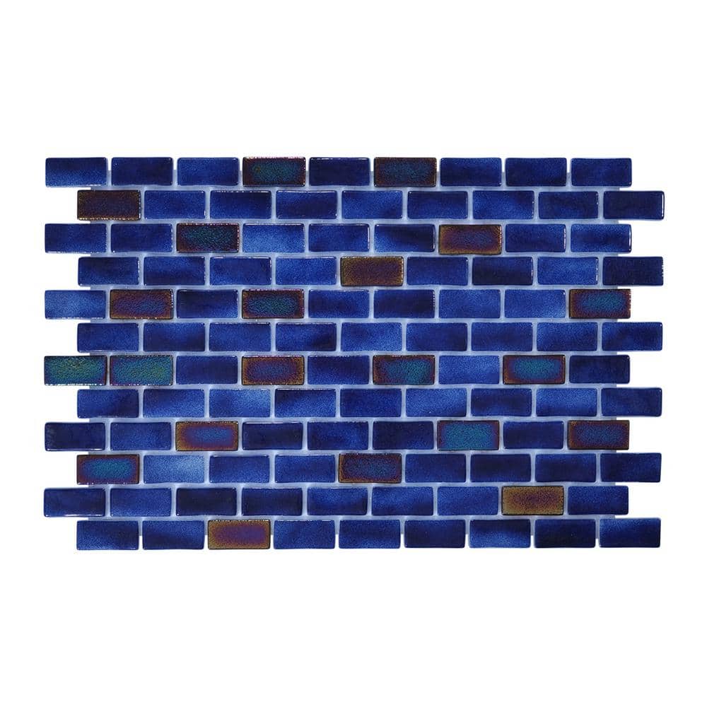 The Tile Doctor Glass Tile Love Forever Subway 1 in. x 2 in. Glossy ...