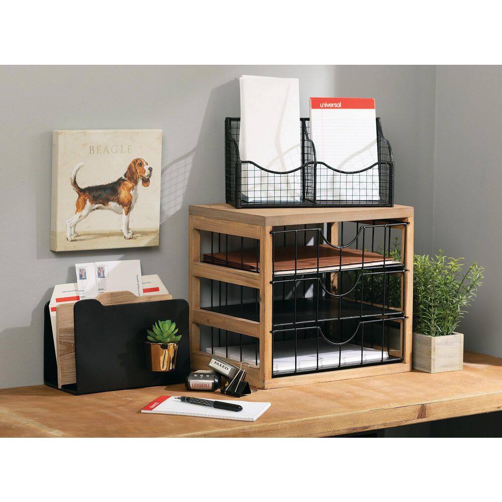 SULLIVANS 12.5" Three Drawer File Holder MET1722 - The Home Depot