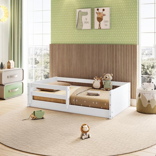 Polifurniture Brie White Toddler Bed DL-1003 - The Home Depot