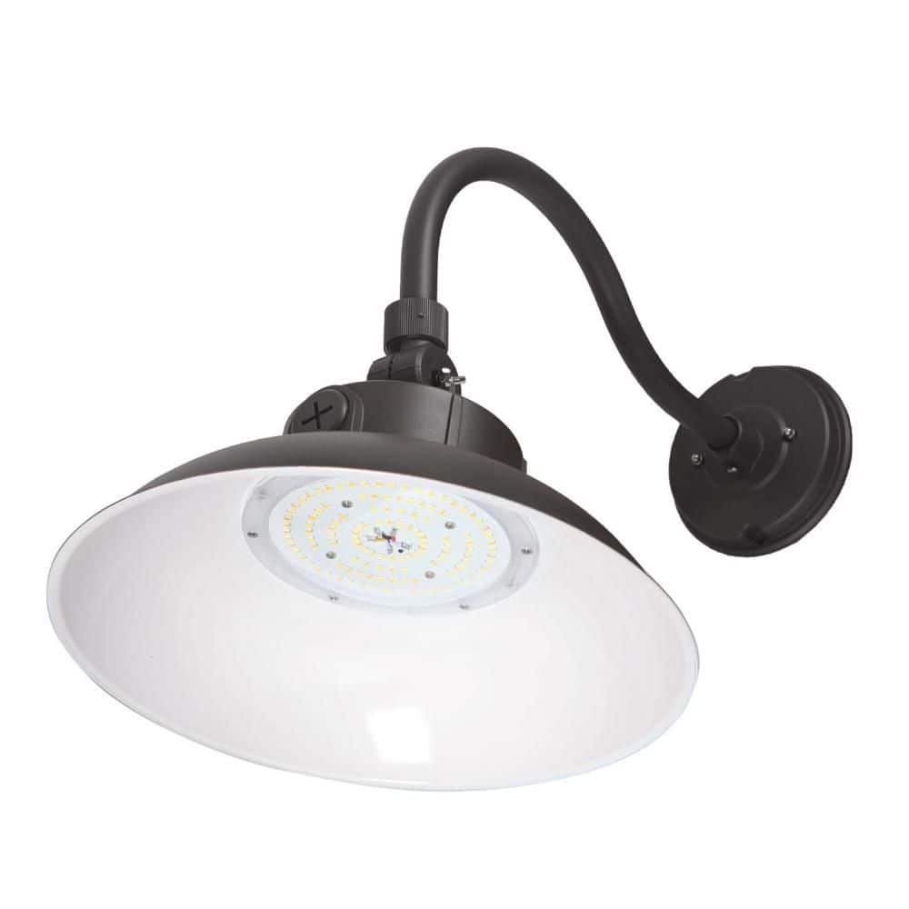 New Sight Lighting 12. 4in. Bronze 50-Watt Integrated LED Outdoor ...
