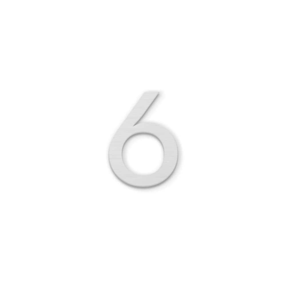 POST & PORCH 4 in. Magnetic Numbers - Silver Number 6 num-silver-6 ...