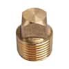 LTWFITTING 3/8 in. MIP Brass Pipe Square Head Plug Fitting (10-Pack ...