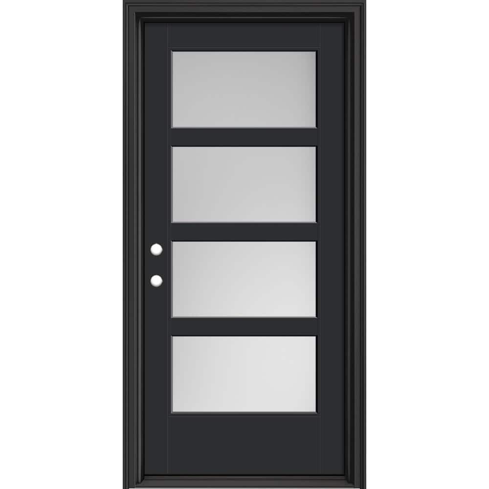 Masonite Performance Door System 36 in. x 80 in. VG 4-Lite Right-Hand ...