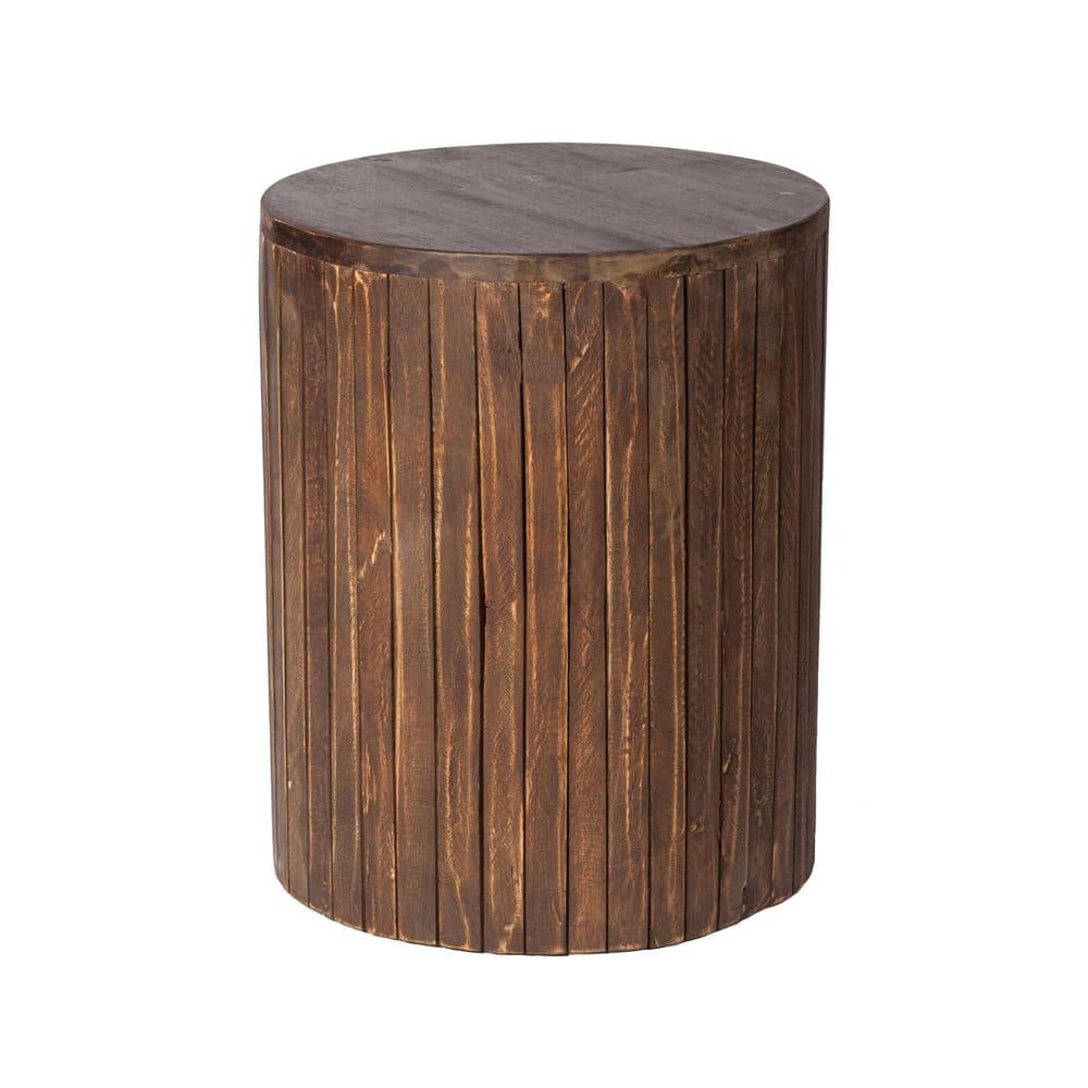 BALKENE HOME MIchael Round Wood Outdoor Garden Stool 62421 - The Home Depot