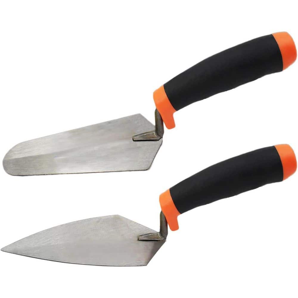 KIWDZFU 6 in. x 3.4 in. Pointing Trowel Set with Soft Grip Handle, 2 ...