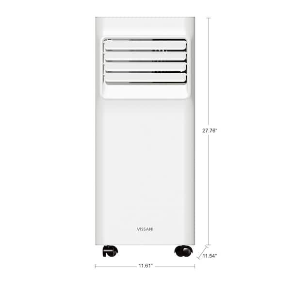 Vissani 5,000 BTU 115-Volt 3-in-1 Portable Air Conditioner Unit Cools ...