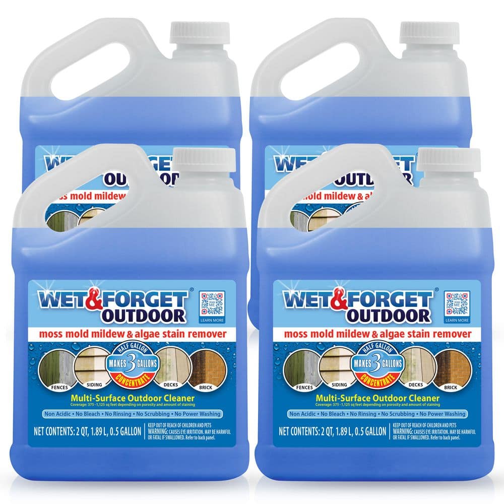 Wet and Forget 1 Gallon Concentrate Outdoor Cleaner Moss Mold Mildew ...