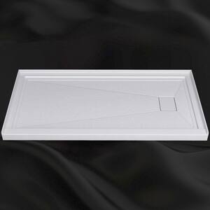 NTQ 72 in. L x 36 in. W Acrylic Single Threshold Alcove Floor ...