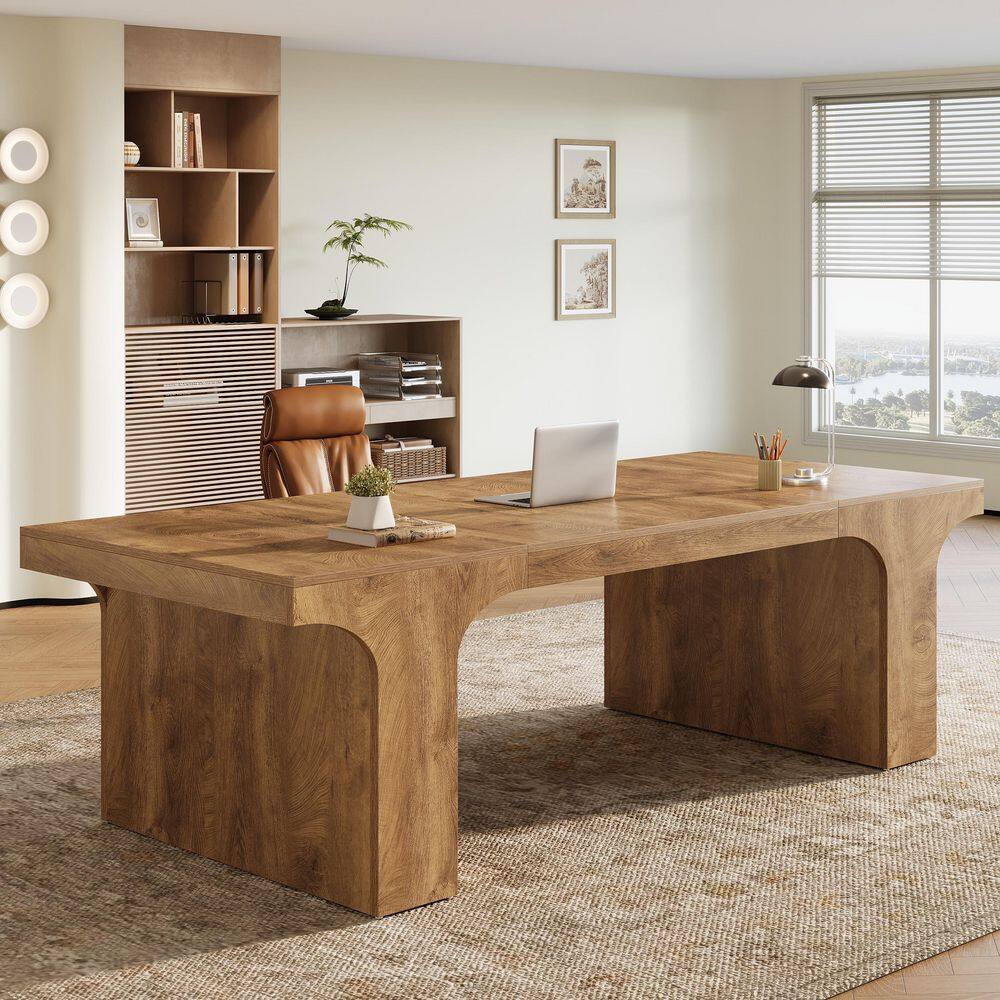 BYBLIGHT Moronia 70.9 in. Minimalist Computer Desk with Stable Sled ...