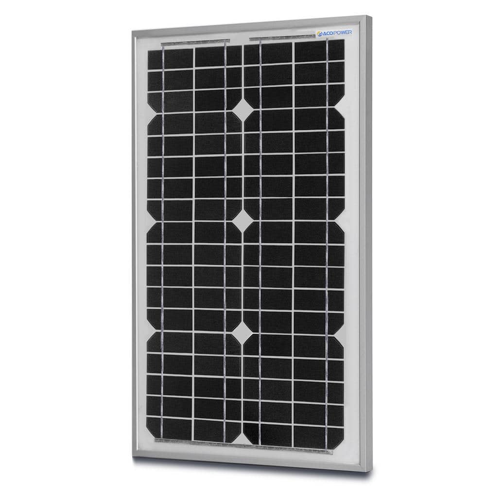 ACOPower 30-Watt 12-Volt Mono Solar Panel, Compatible with Portable ...