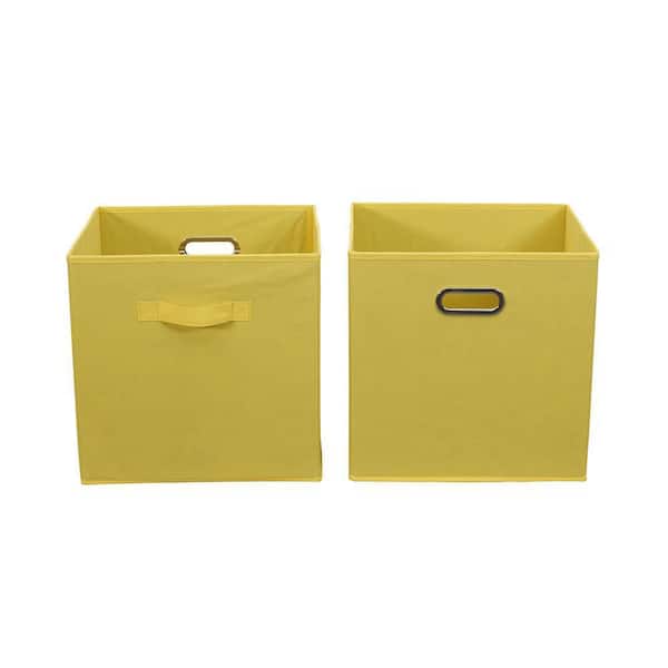 HOUSEHOLD ESSENTIALS 35.12-Qt. Open Storage Bin in Golden (2-Pack) 849 ...