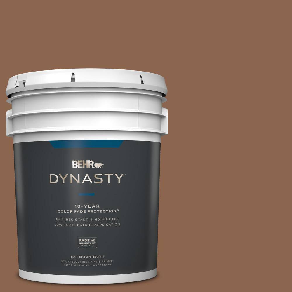 BEHR DYNASTY 5 gal. #MQ2-01 Burnished Brandy Satin Enamel Exterior ...