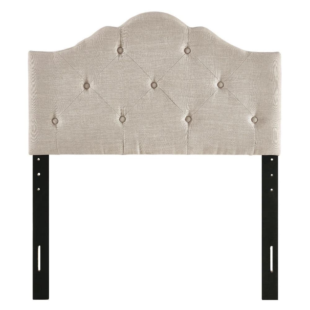 Dwell Home Inc Charlie 40.15 in. W Beige Twin Upholstered Headboard ...