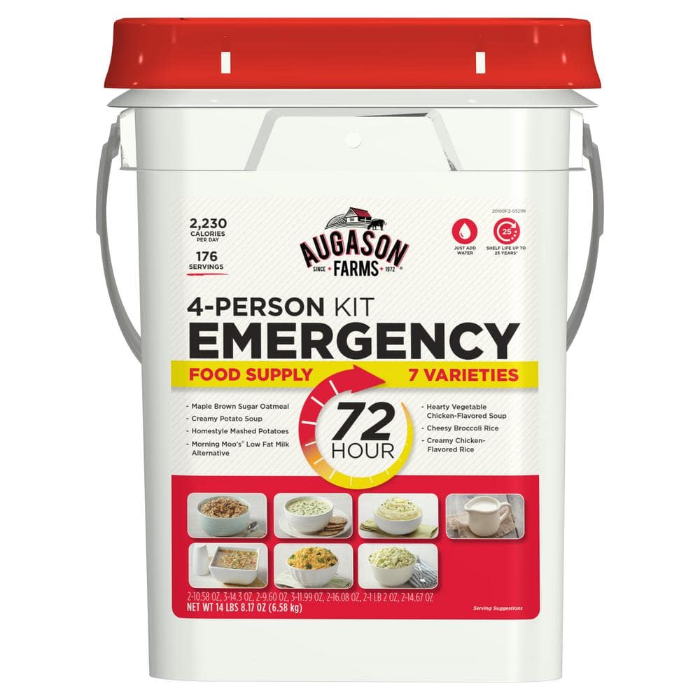 AUGASON FARMS 72-Hour 4-Person Emergency Food Supply Evacuation Pail 7 ...