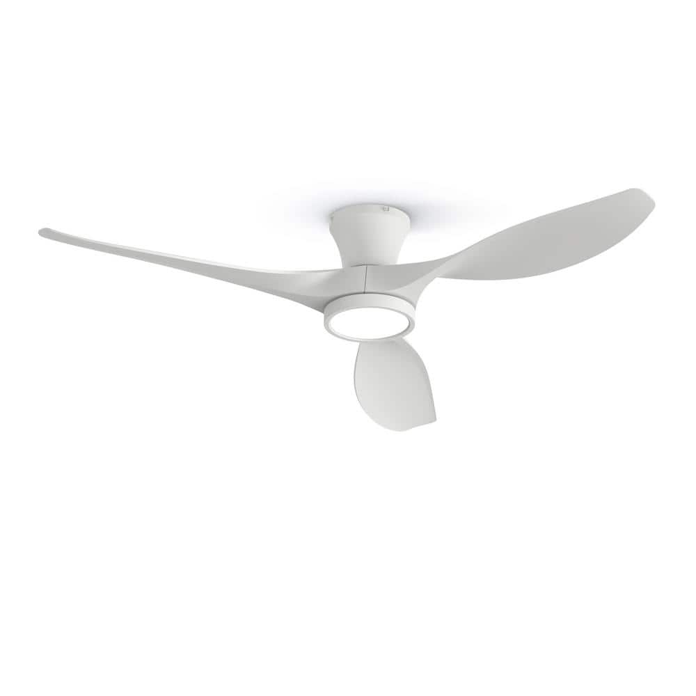 QRMOK R3 52 in. Indoor Ceiling Fan with Light and Remote Flush Mount ...