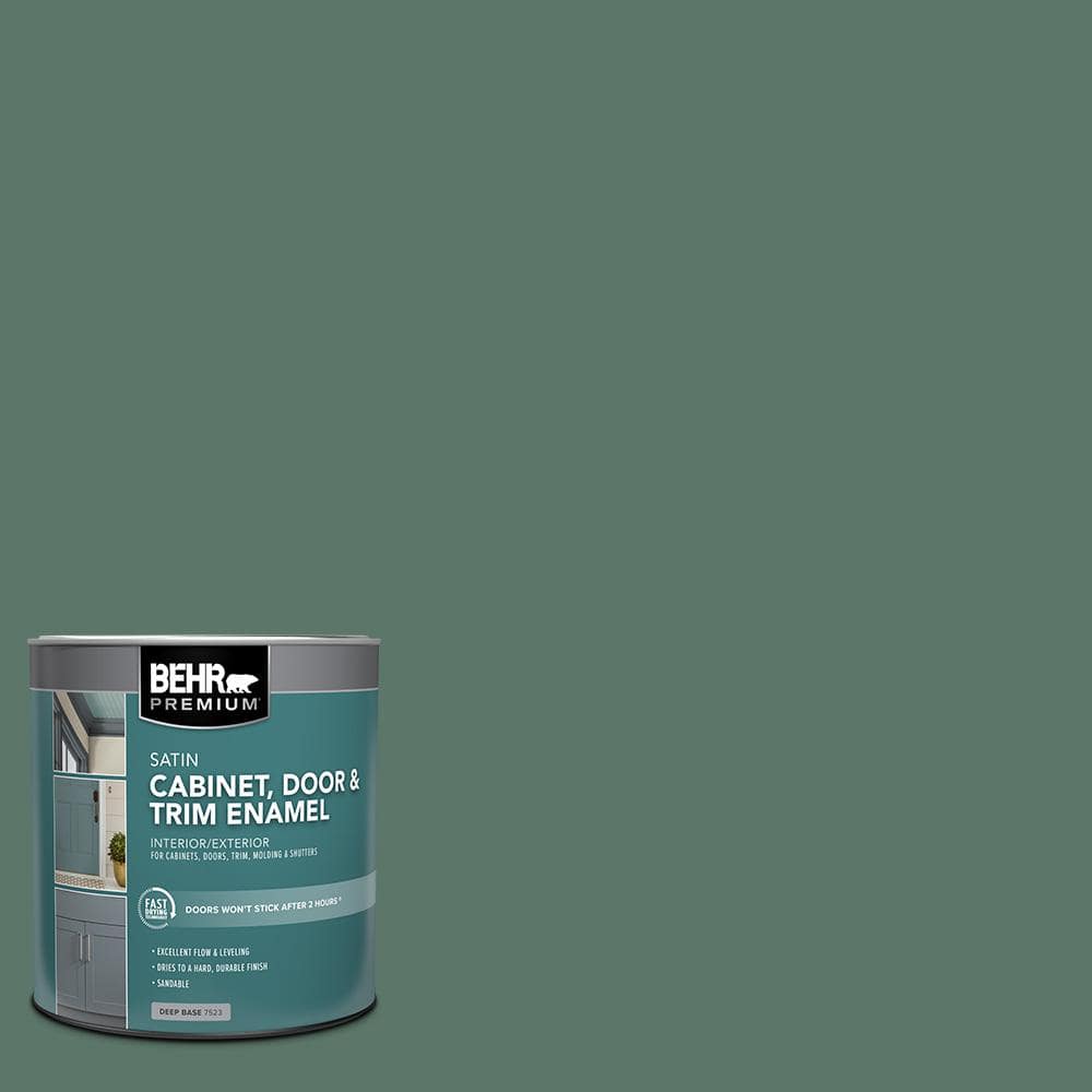 BEHR PREMIUM 1 qt. #S420-6 Pine Brook Satin Enamel Interior/Exterior ...