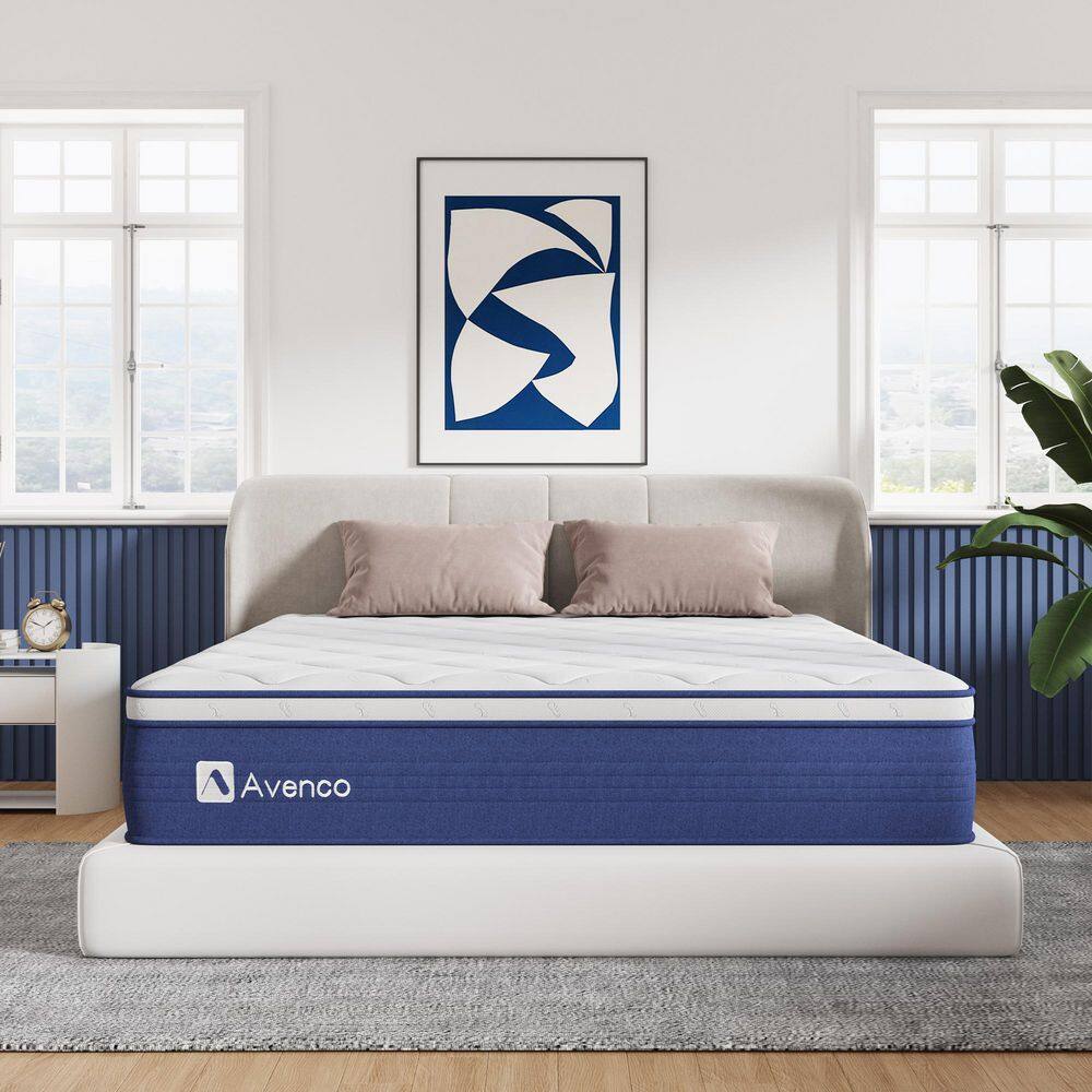 Avenco Full Medium Firm Hybrid Gel Infused Memory Foam 14 in. Bed-in-a ...