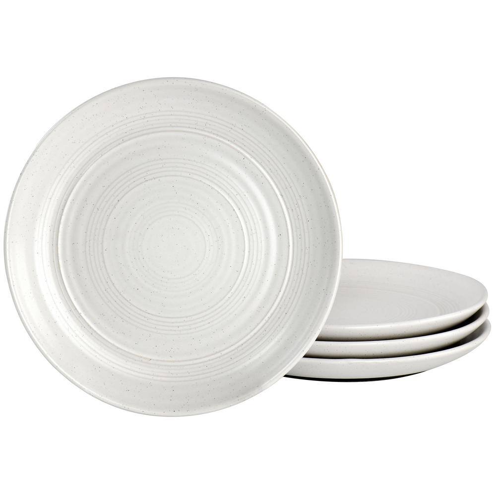 Gibson Gibson Milbrook 4 Piece 7in Stoneware Appetizer Plate Set in Off ...