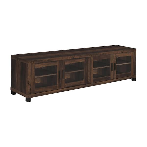 Coaster Sachin Dark Pine Rectangular TV Stand Fits TV's up to 85 in ...