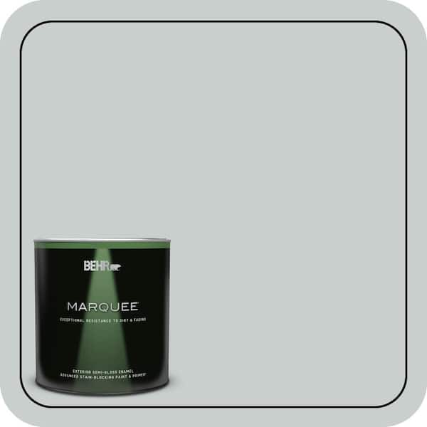 BEHR MARQUEE 1 qt. #720E-2 Light French Gray Semi-Gloss Enamel Exterior ...