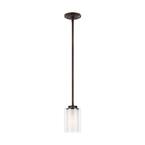 Generation Lighting Elmwood Park 4.375 in. 1-Light Bronze Modern Transitional Hanging Mini ...