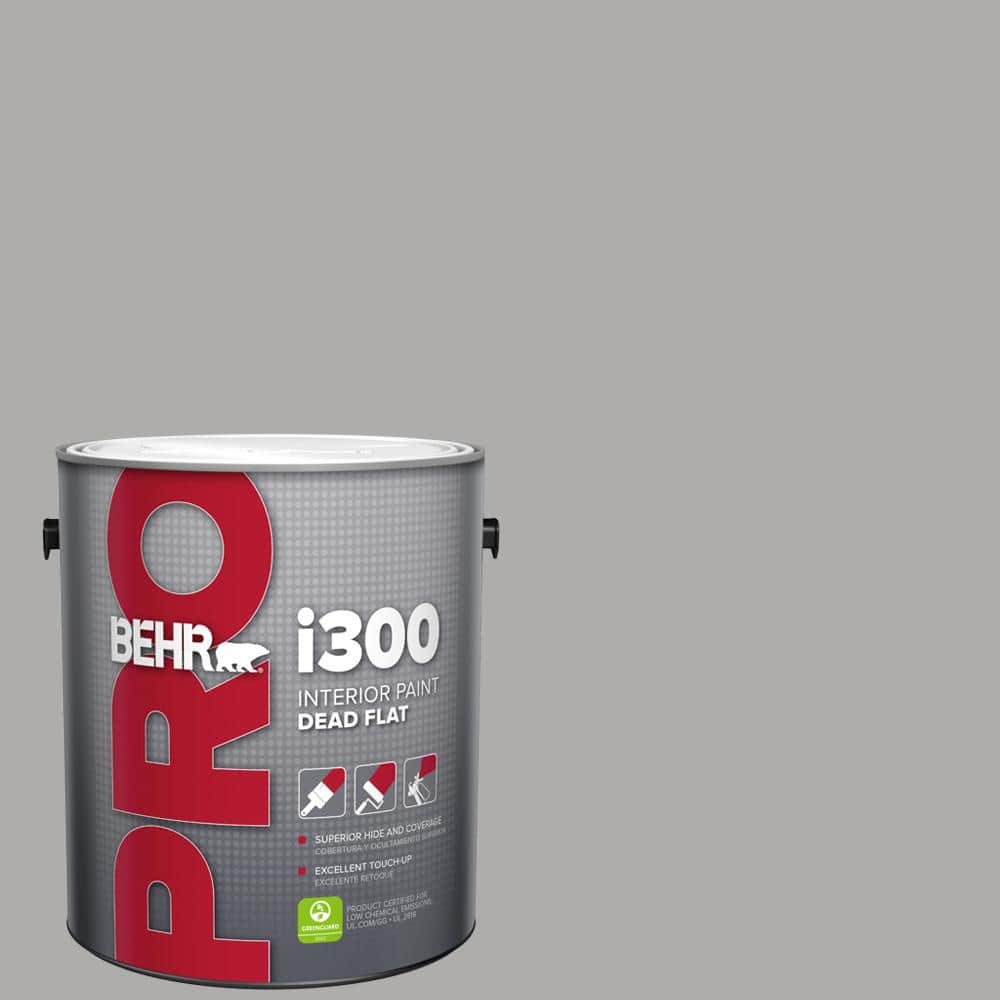 BEHR PRO 1 gal. #N520-3 Flannel Gray Dead Flat Interior Paint PR31001 ...