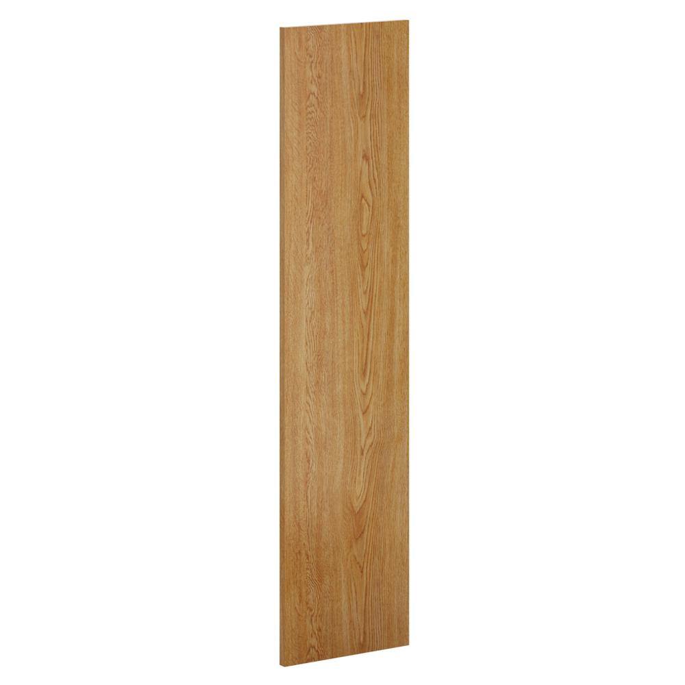 Hampton Bay 12 in. x 48 in. x 0.75 in. Universal End Panel in Warm Oak ...