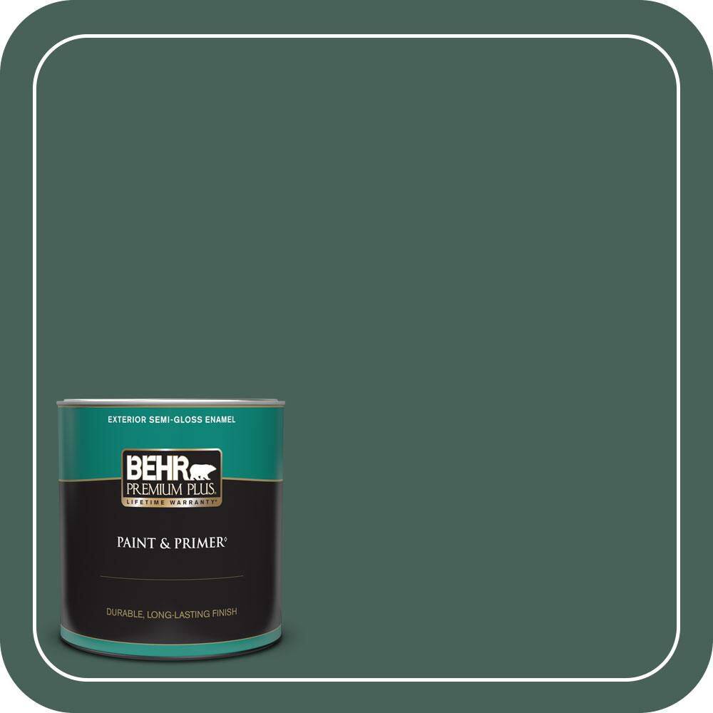 BEHR PREMIUM PLUS 1 qt. #T18-20 Equilibrium Semi-Gloss Enamel Exterior ...