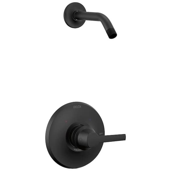 Delta Galeon 1 Handle Shower Trim Kit in Matte Black (Valve and ...