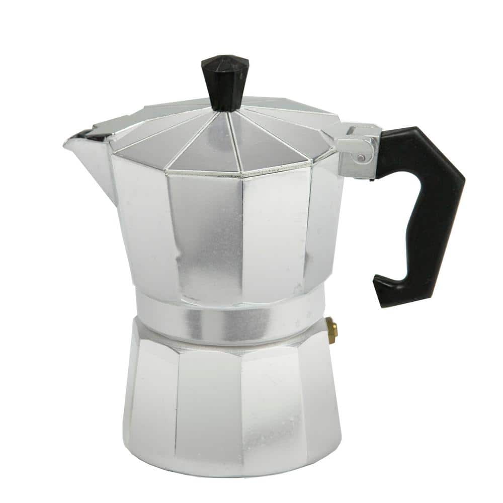 Home Basics 3-Cup Aluminum Stovetop Espresso Machine EM00327 - The Home ...