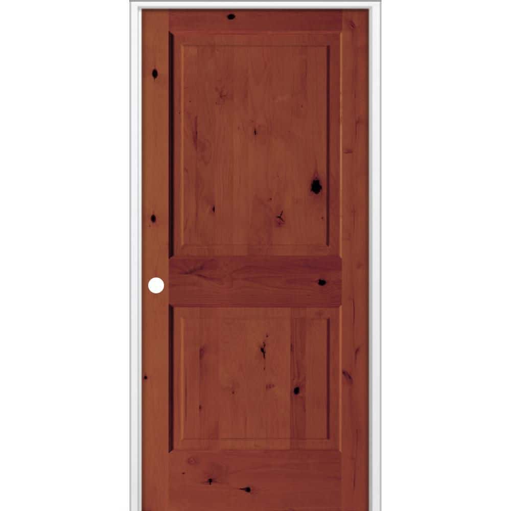 Reviews for Krosswood Doors 36 in. x 80 in. Rustic Knotty Alder 2 Panel ...