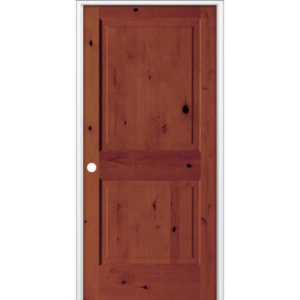 Reviews for Krosswood Doors 36 in. x 80 in. Rustic Knotty Alder 2 Panel ...