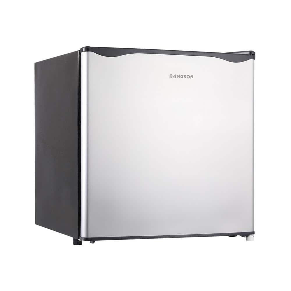 JEREMY CASS Mini Upright Freezer in Silver with Stainless Steel, Manual ...