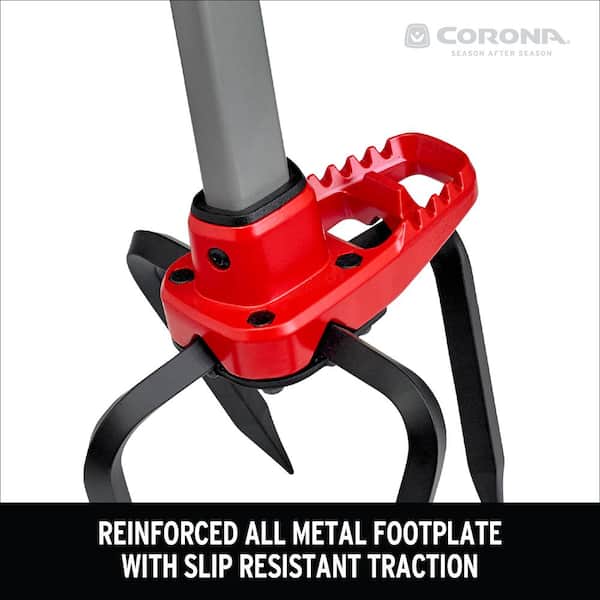 Corona MAX SoilRIPPER 6 in. Steel Tines with Red Comfort Grip Soil ...