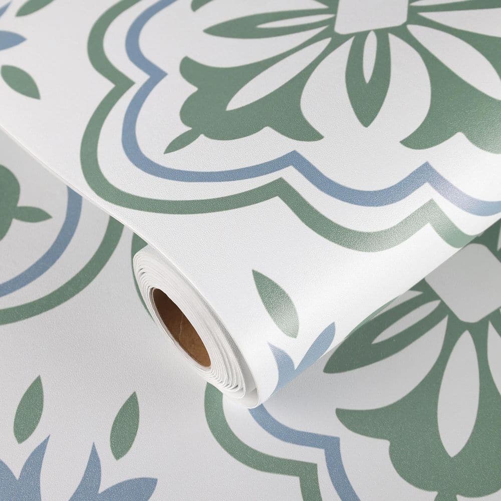 ilemong 12 in. x 120 in. Vinyl Backsplash Tile Decals Roll Self ...