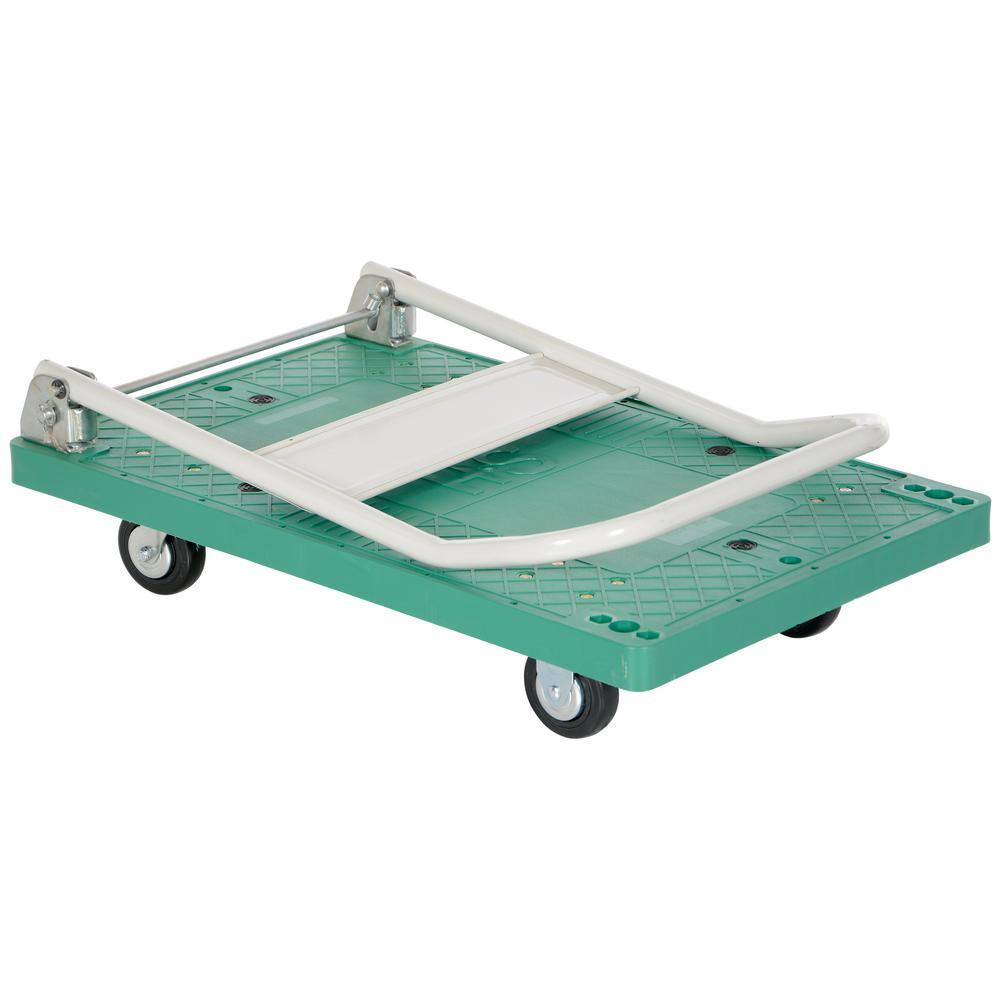 Vestil 500 lb. 33 in. x 21 in. Plastic Platform Truck with Folding ...