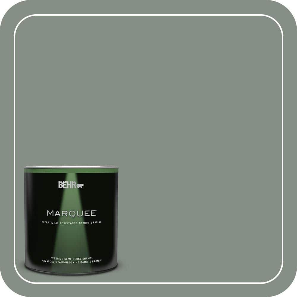 BEHR MARQUEE 1 qt. #ECC-49-3 Forest Moss Semi-Gloss Enamel Exterior ...